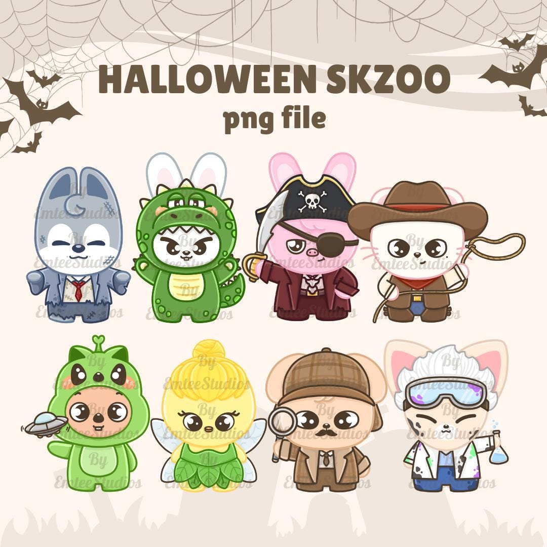 Stray Kids Halloween SKZOO Clipart | PNG, Transparent Background ...