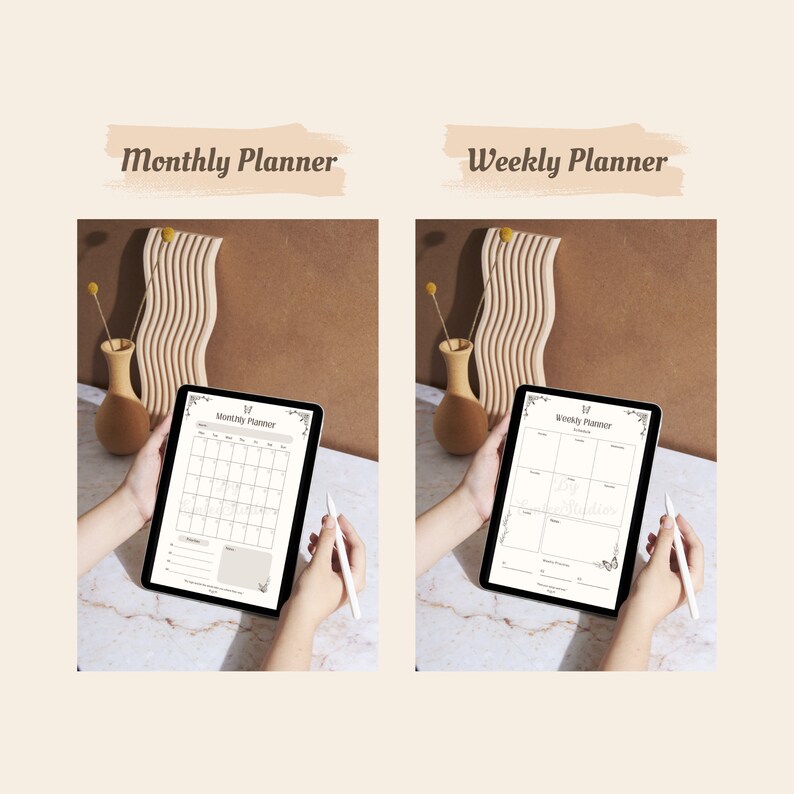 A4 Journal/planner Printable Set [vintage Butterfly Themed] | PNG, PDF ...