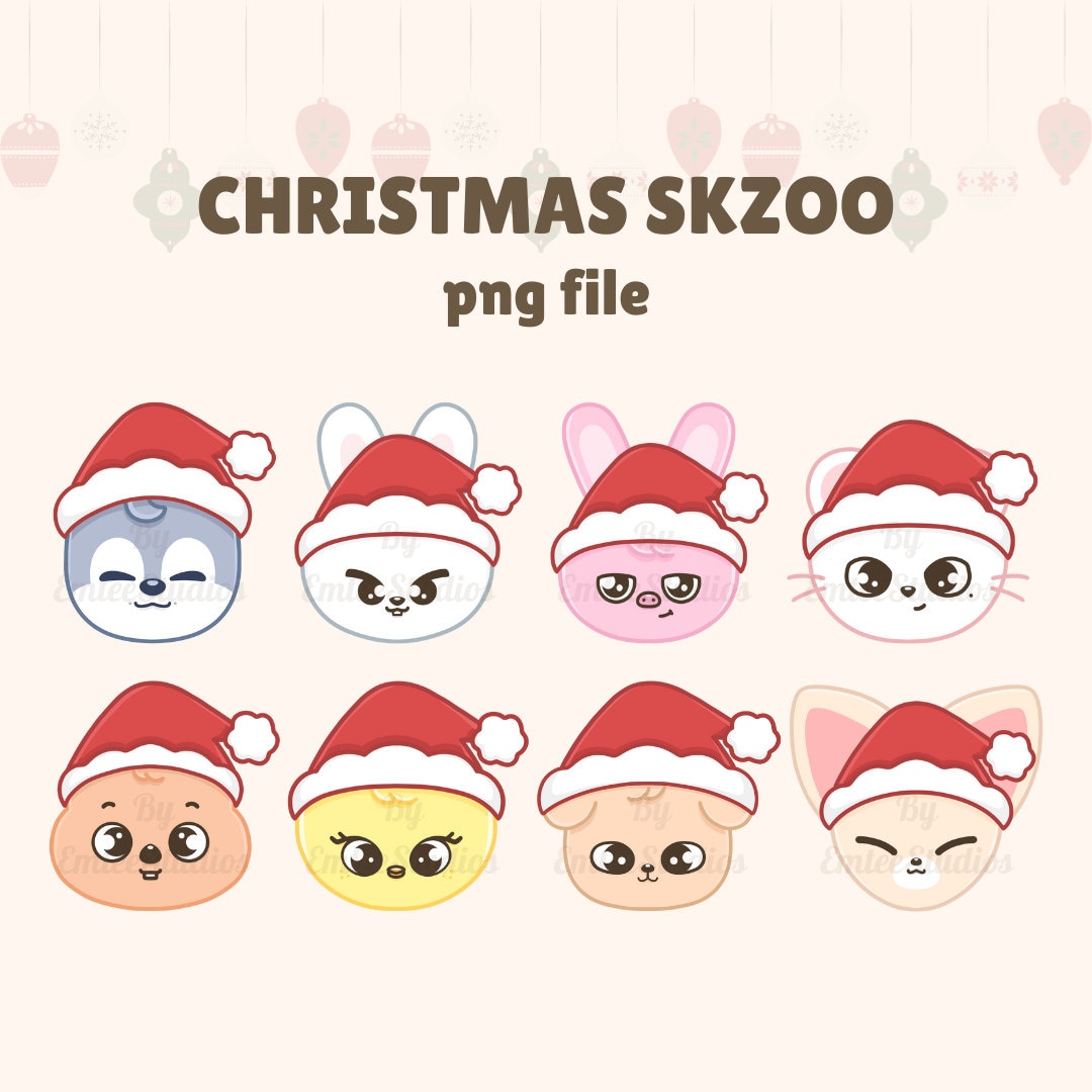 Stray Kids Christmas SKZOO Clipart | PNG, Transparent Background ...