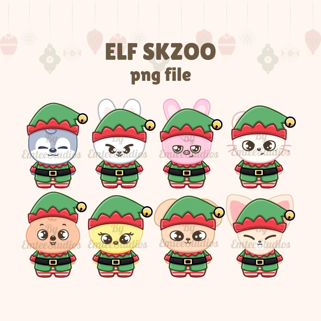 SKZ Elf SKZOO Clipart | PNG, Transparent Background | Instant Download ...