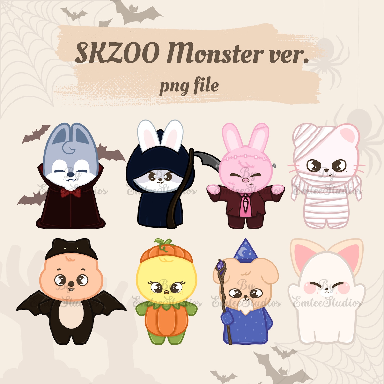 Stray Kids SKZOO Monster Version Clipart | PNG, Transparent Background ...
