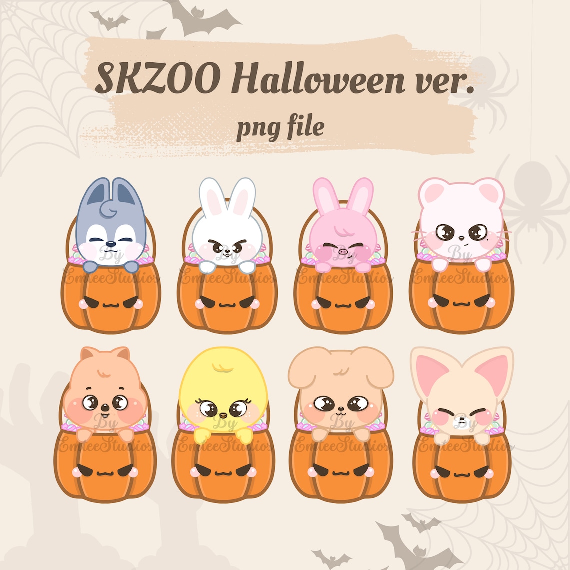 Stray Kids SKZOO Halloween Version Clipart | PNG, Transparent ...