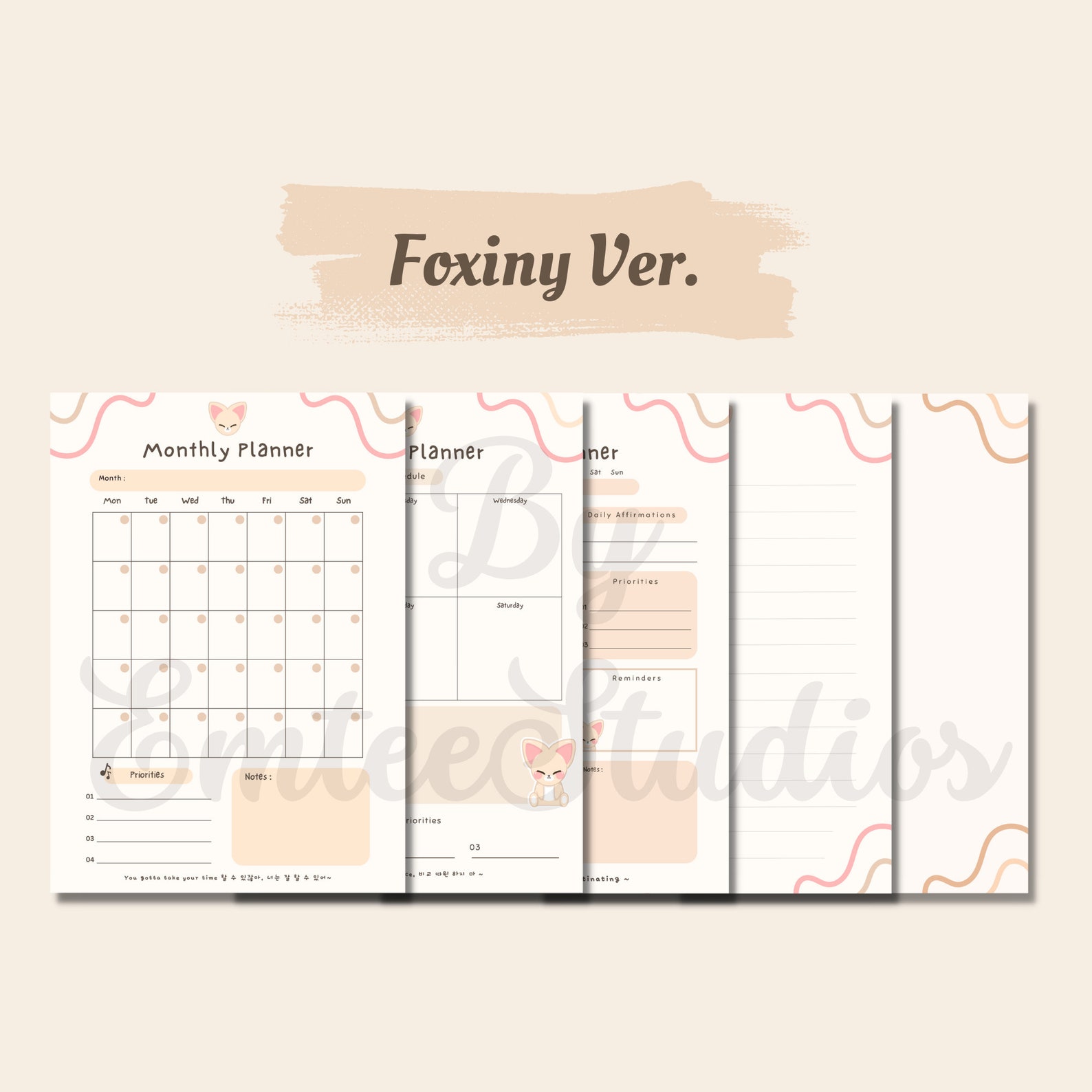 Stray Kids SKZOO A4 Journal/planner Printable Set | PNG, PDF File ...