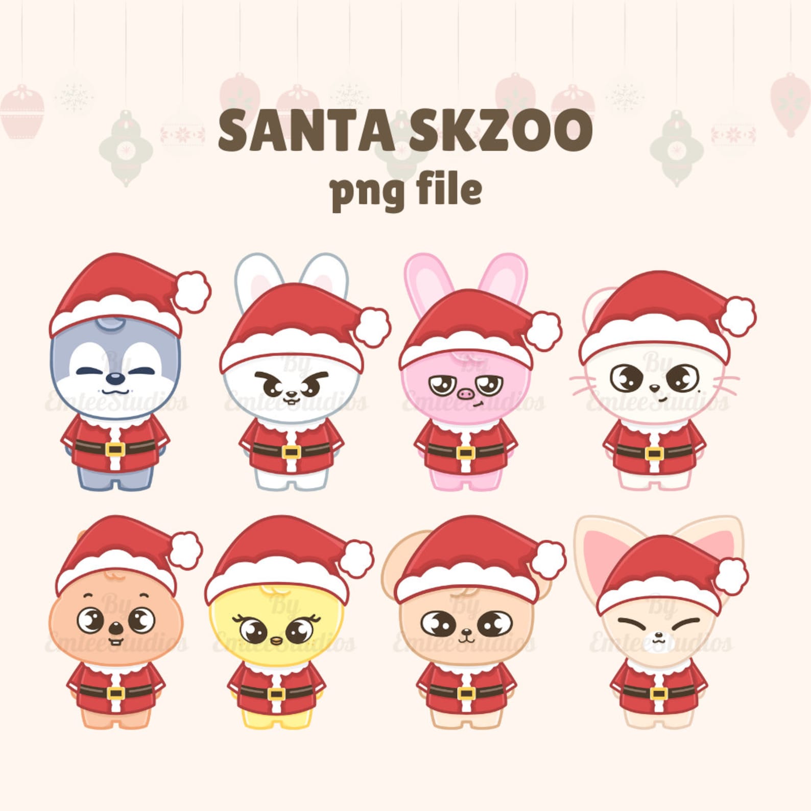 Clipart / PNG de Stray Kids SKZOO Santa, fondo transparente / descarga ...