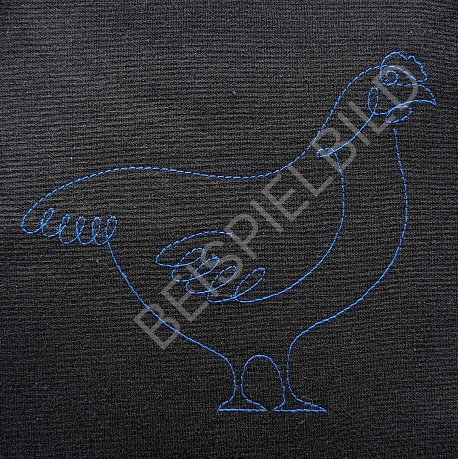 Hen - One Line Art - Digital Embroidery Pattern - Etsy