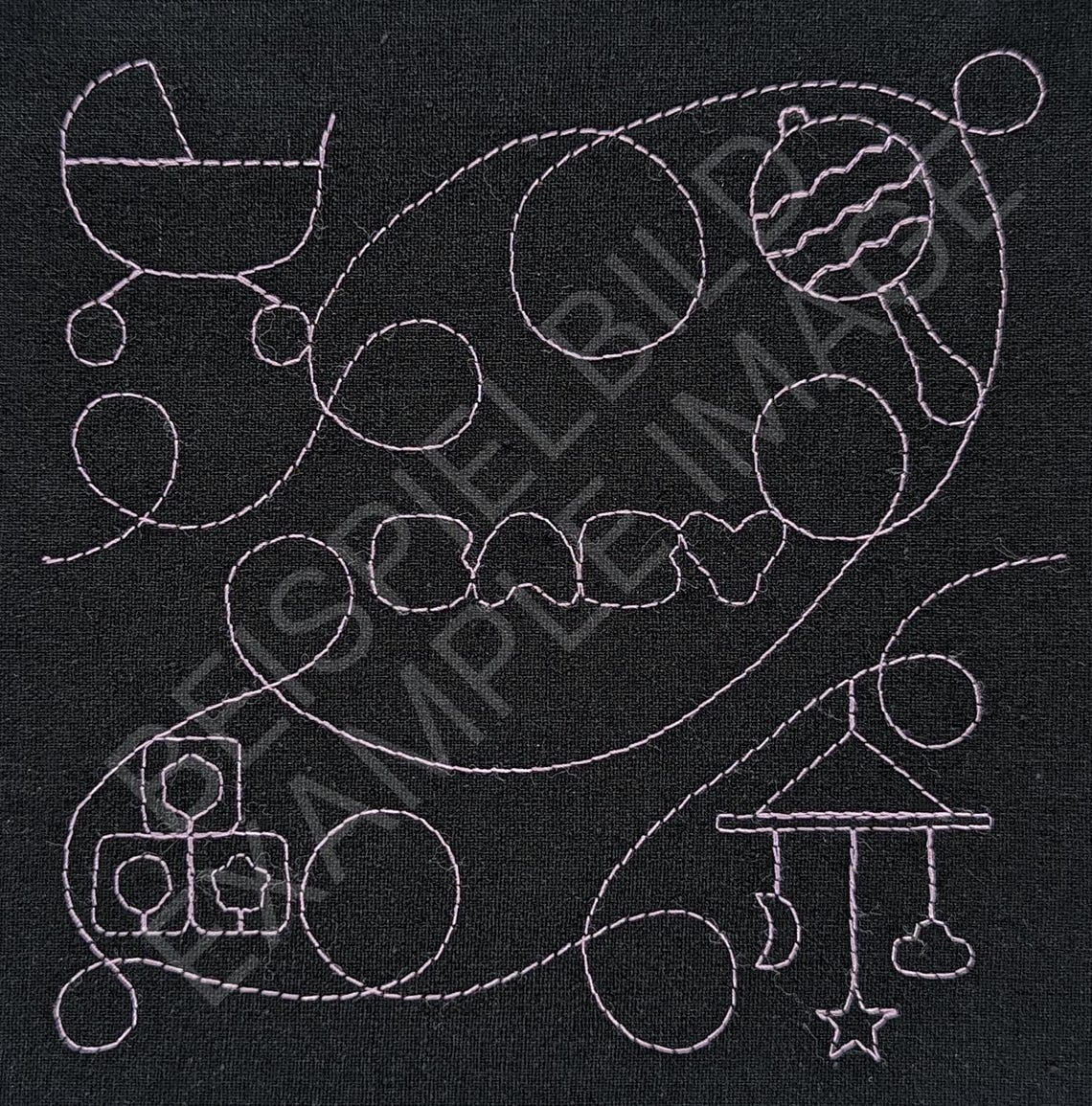 Baby - Quilt Pattern - Embroidery Pattern (digital) - Edge to Edge ...