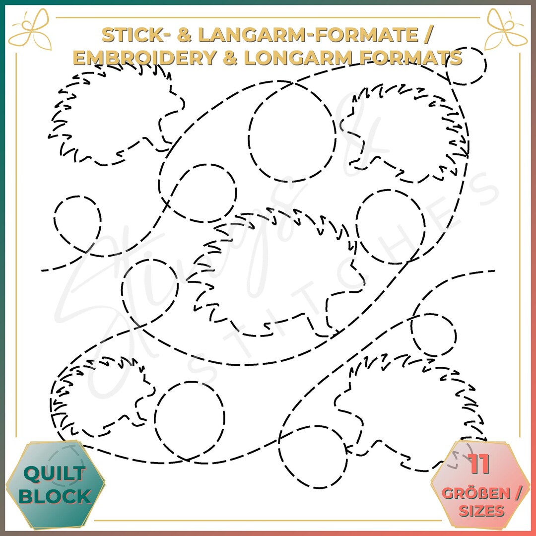 Porcupine - Quilt Pattern (digital) - Edge to Edge Quilting - Longarm ...