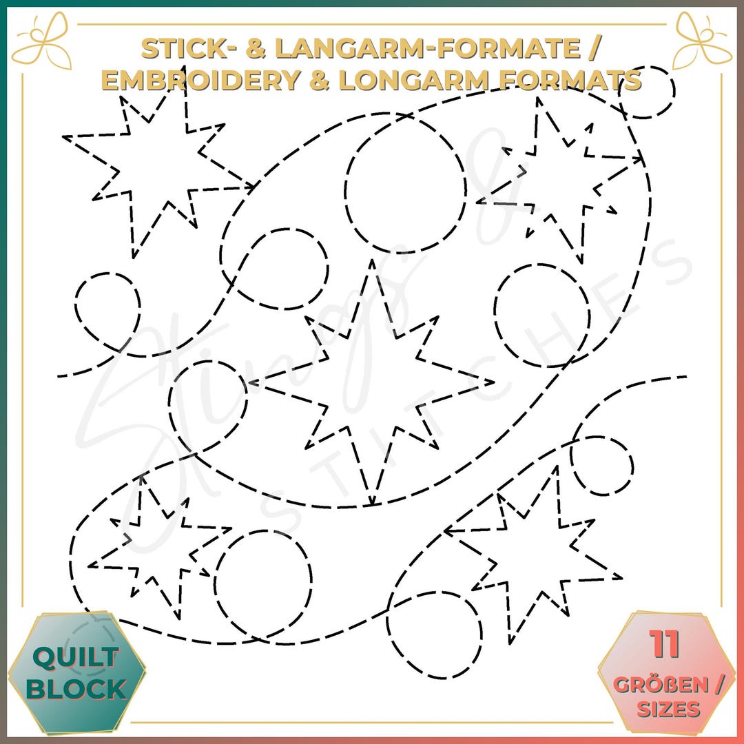 Star - Quilt Pattern (digital) - Edge to Edge Quilting - Longarm and ...