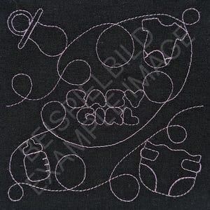 Baby Girl - Quilt Pattern (digital) - Edge to Edge Quilting - Longarm ...
