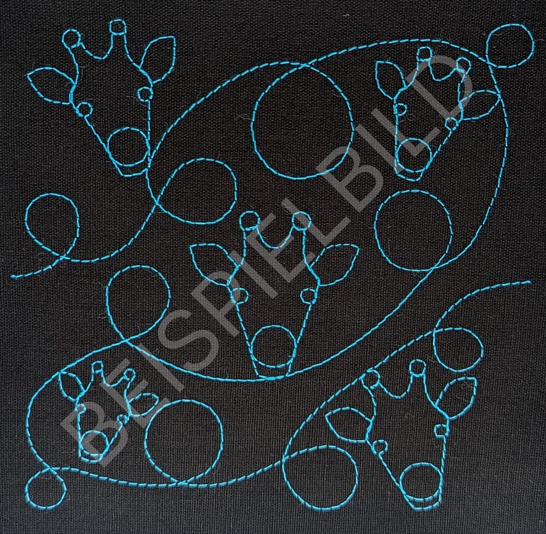 Giraffe - Quilt Pattern - Embroidery Pattern (digital) - Edge to Edge ...