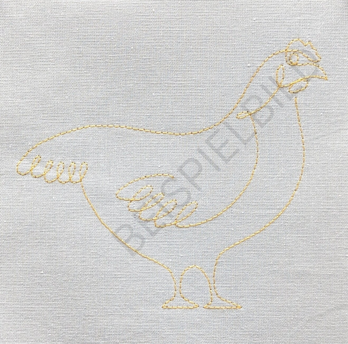 Hen - One Line Art - Digital Embroidery Pattern - Etsy
