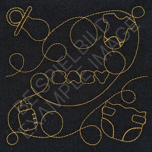Baby - Quilt Pattern - Embroidery Pattern (digital) - Edge to Edge ...