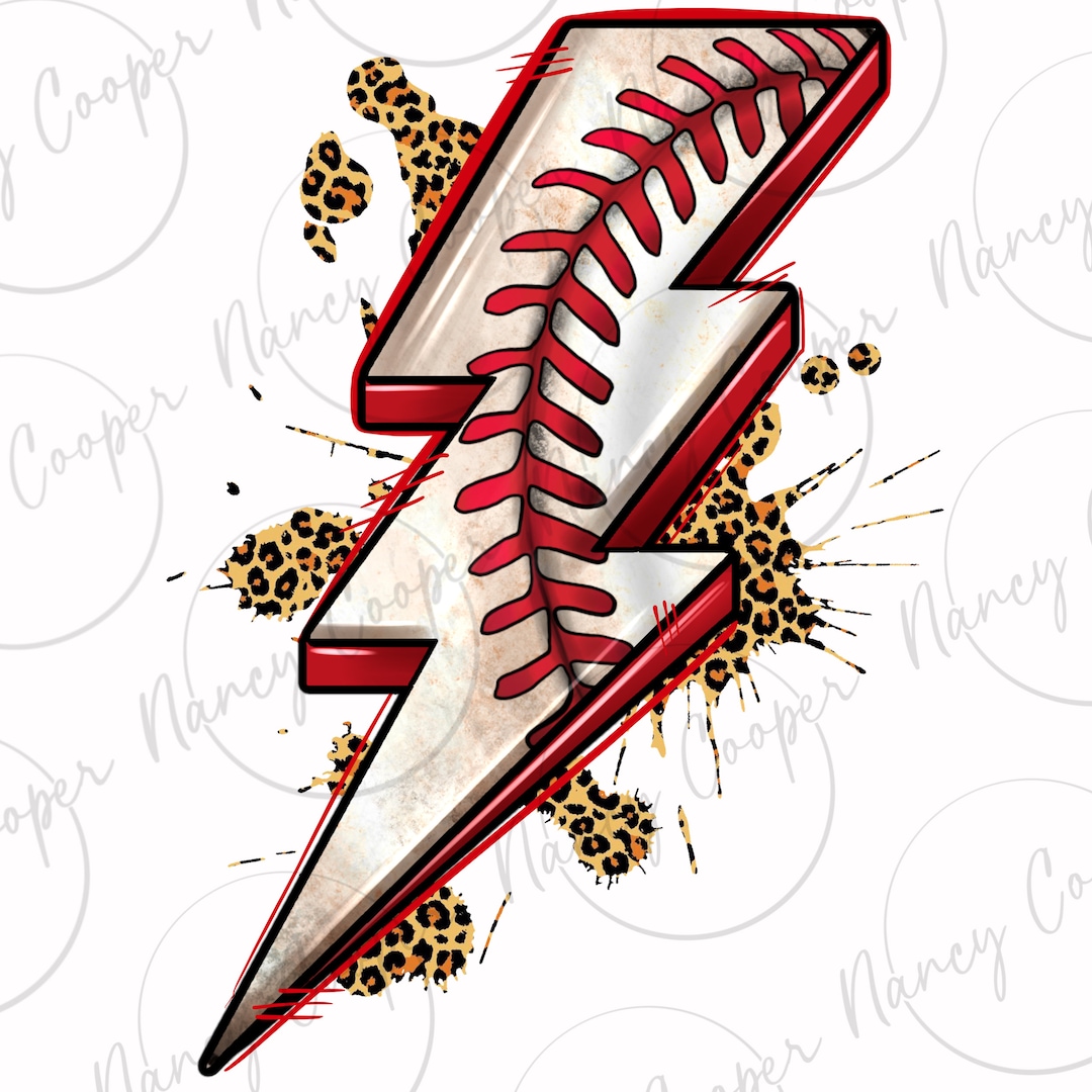 Baseball Lightning Bolt Png Sublimation Design Download,baseball Png ...