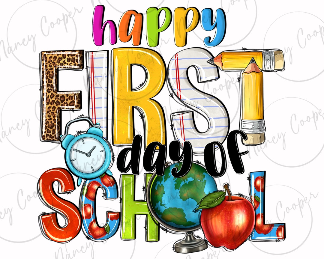 Happy First Day of School Png Sublimation Design Download, Western ...