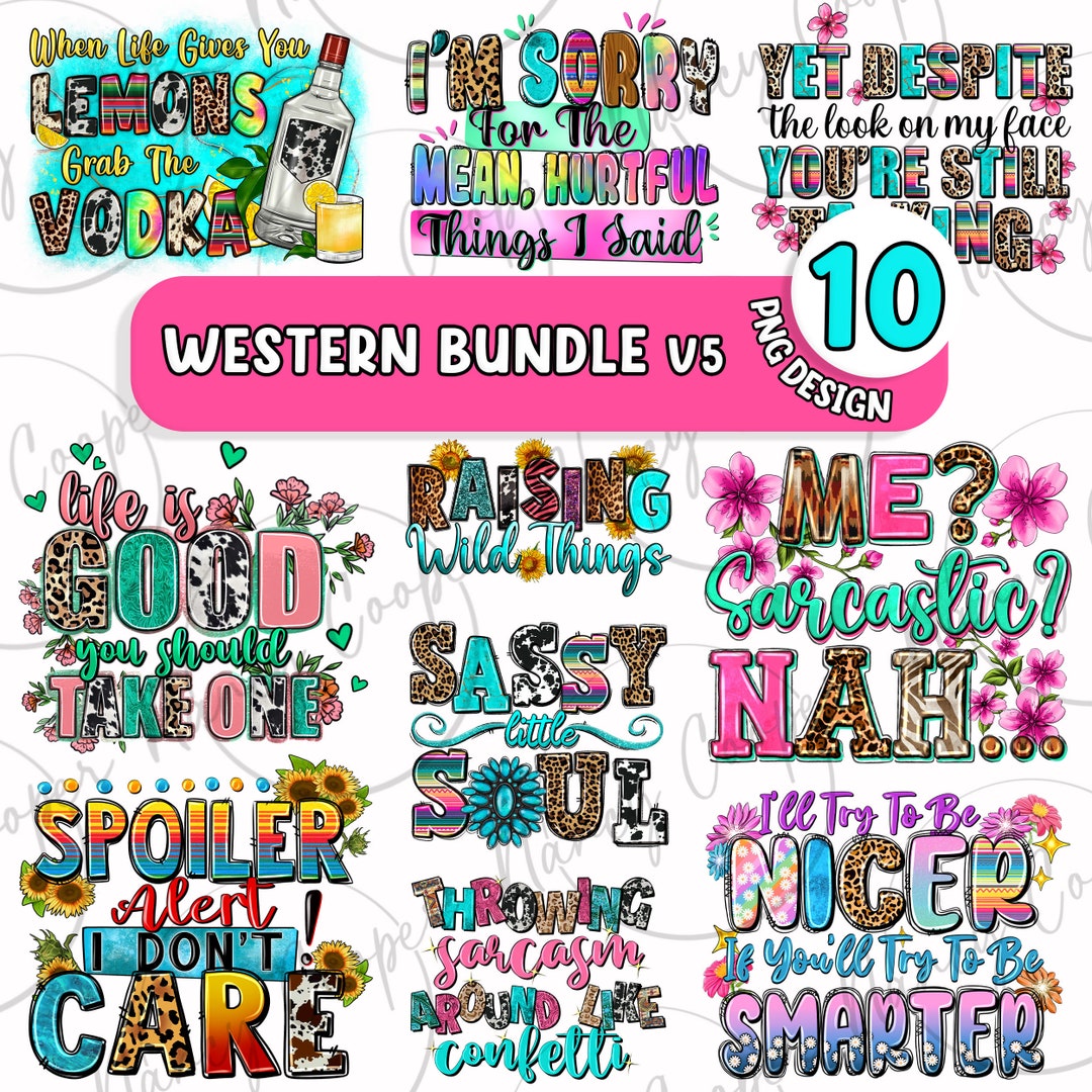 Western Bundle V5 Png Sublimation Design Download, Western Png, Western ...