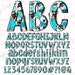 Western Alphabet Bundle Png, Cowhide Alphabet Png, Western Doodle ...