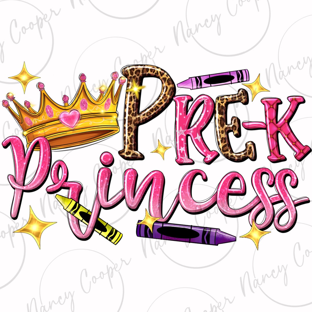 Pre-k Princess Png Sublimation Design Download, Pre-k Png, Back to ...