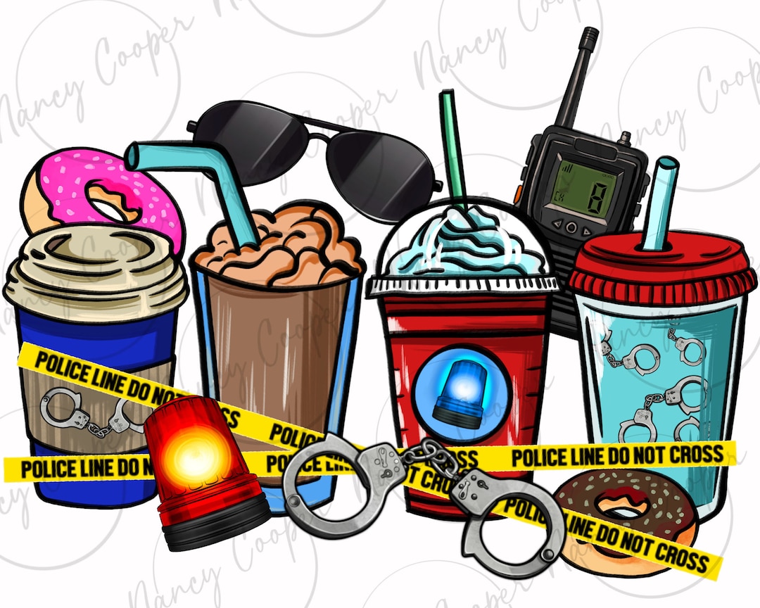 Police Coffee Cups Png Sublimation Design Download, Police Png, Western ...