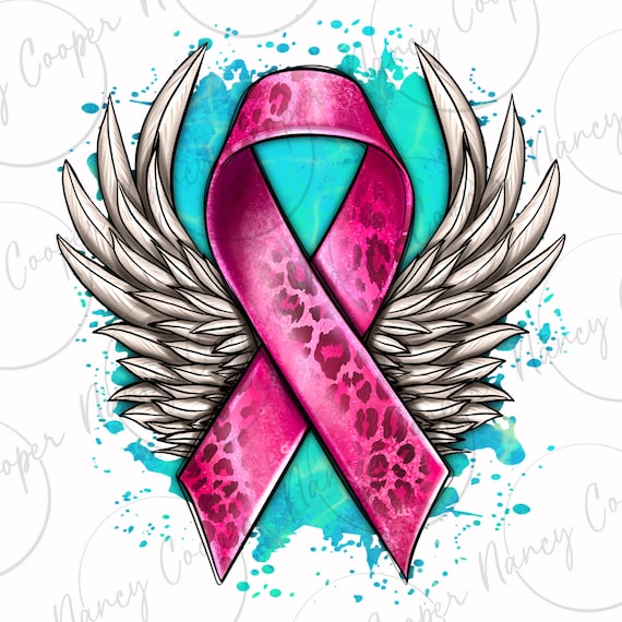 Cancer Ribbon With Wings For Guys