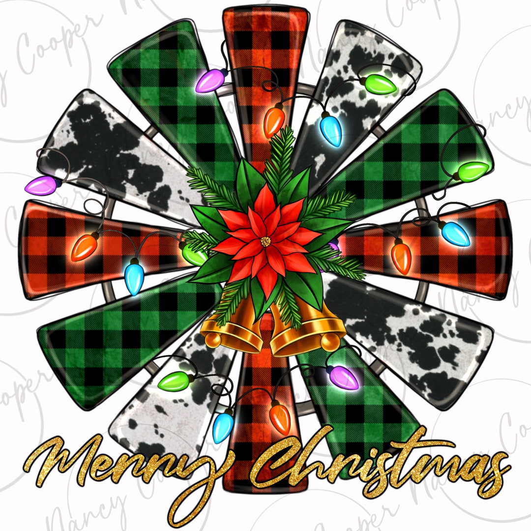 Merry Christmas Windmill Png Sublimation Design Download, Christmas Png ...