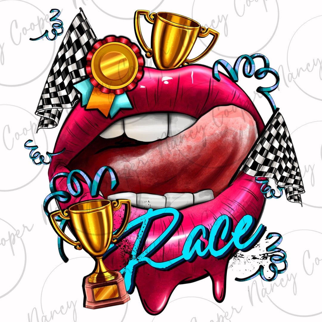 Race Lips Png Sublimation Design Download, Race Png, Racing Png, Game ...