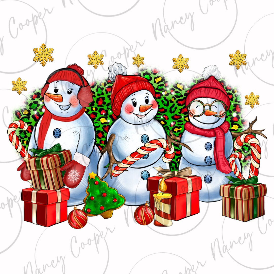 Christmas Snowmen Png Sublimation Design Download, Merry Christmas Png ...