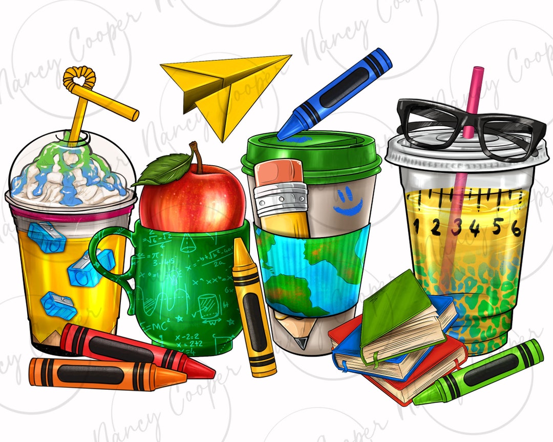 Teacher Coffee Cups Png Sublimation Design Download, Teacher's Day Png ...