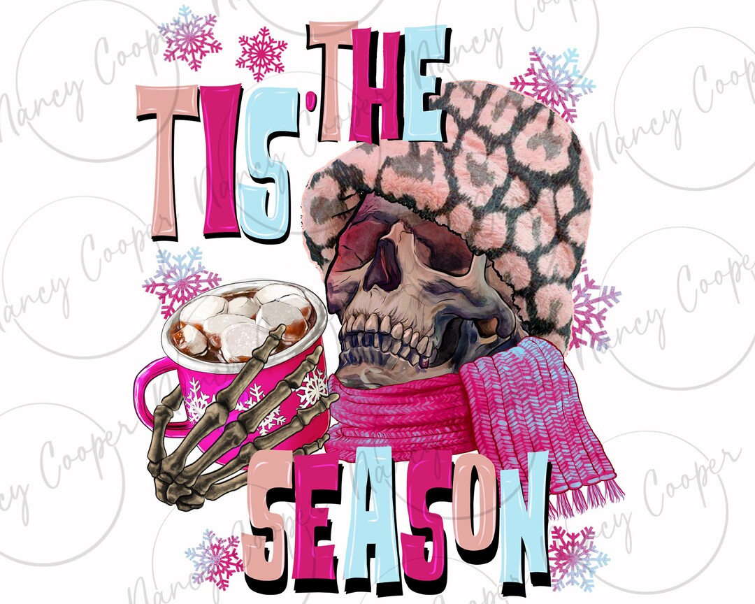 Tis' the Season Winter Skull Png Sublimation Design Download, Winter ...