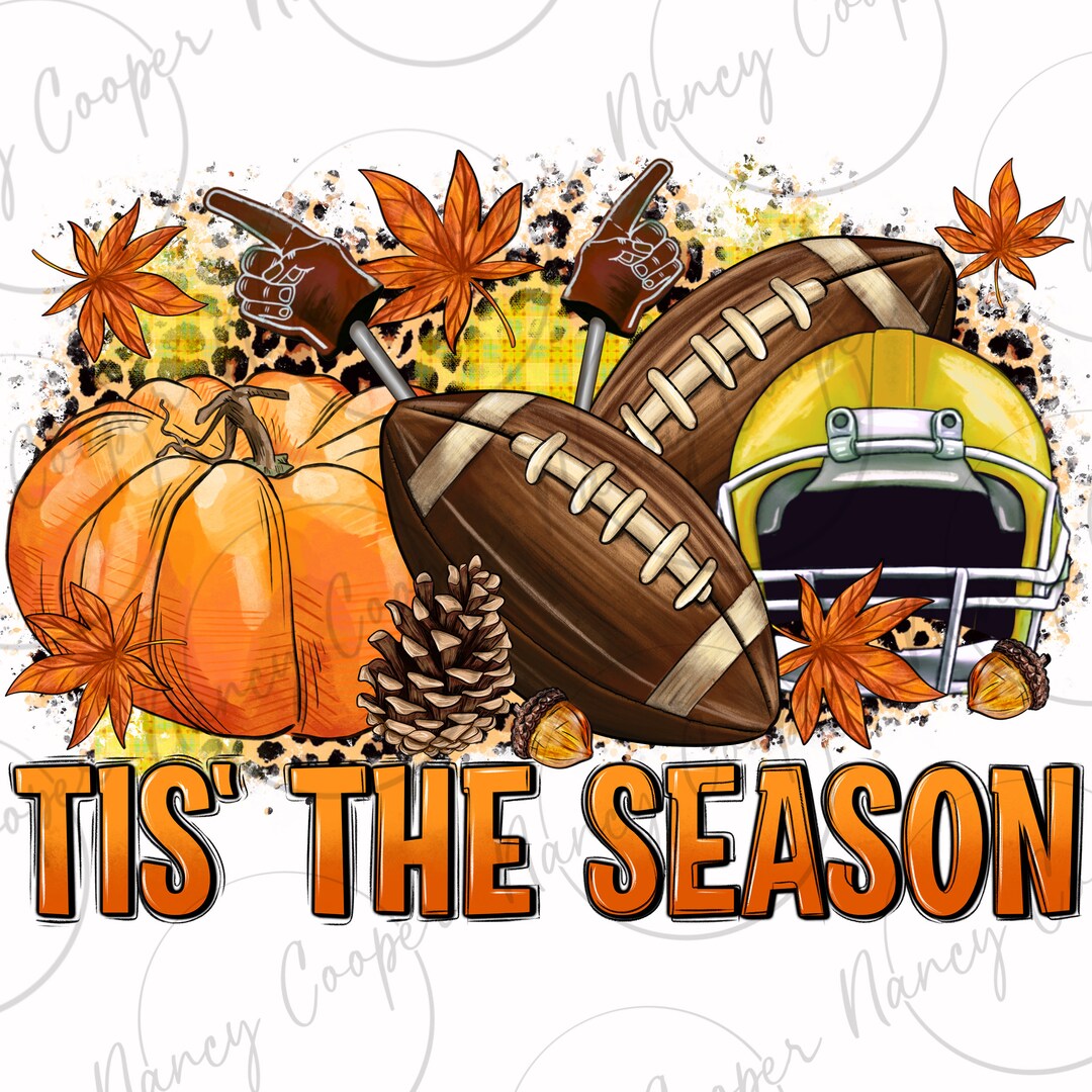 Tis' the Season Football Yellow Helmet Png Sublimation Design Download ...