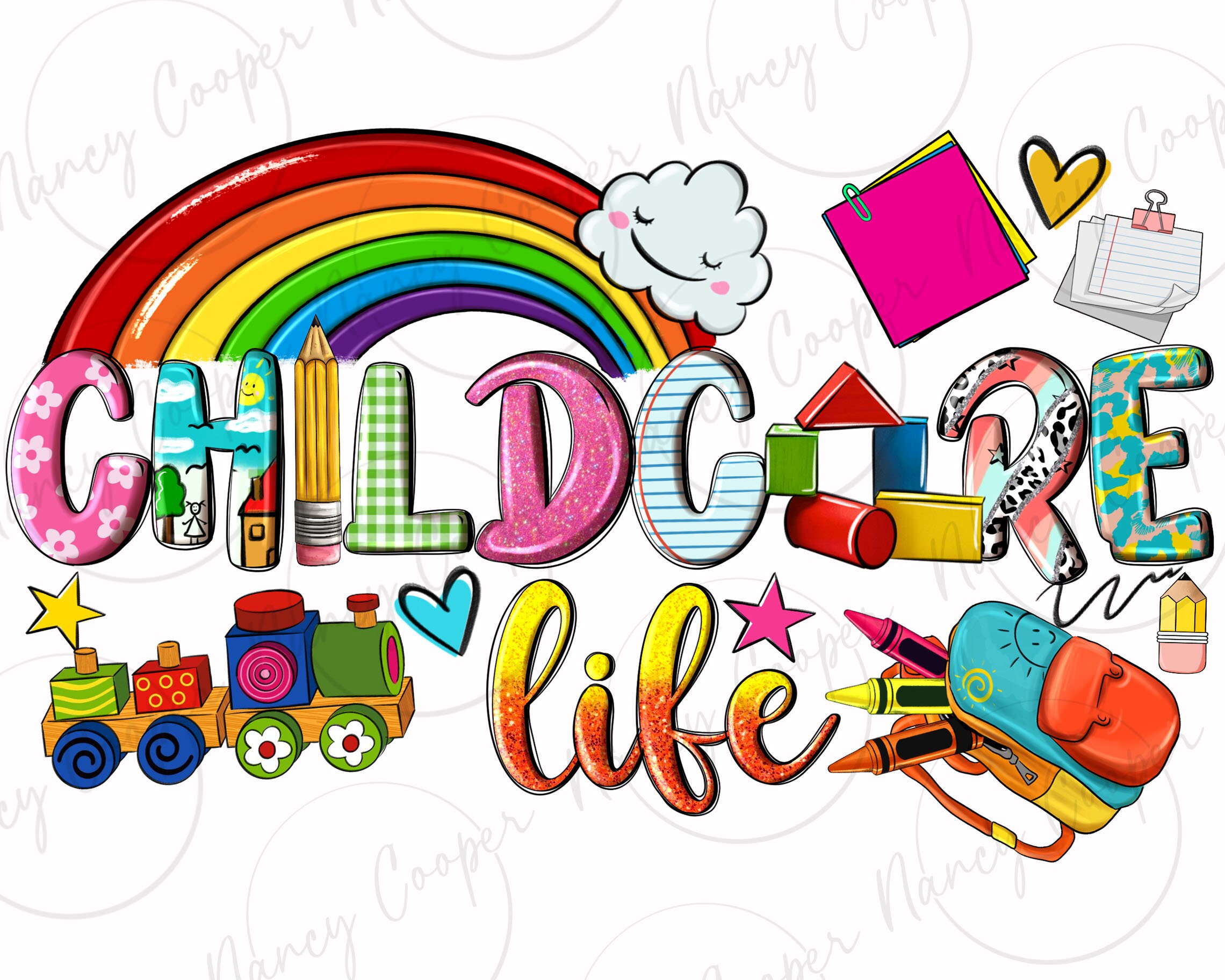 Childcare Life Png Sublimation Design Download, Teacher's Day Png ...