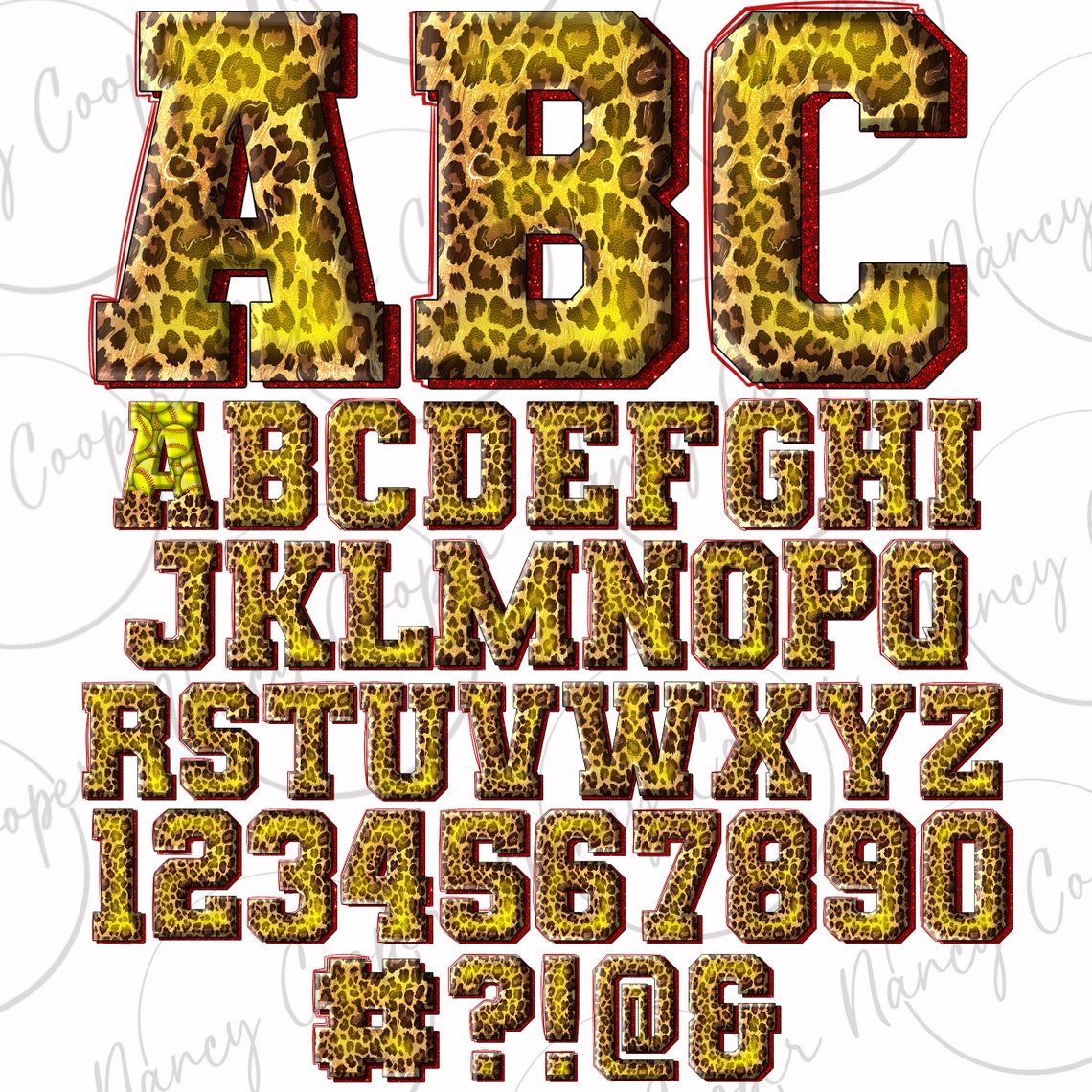 Softball Alphabet Bundle Png, Softball Png, Softball Doodle Letters Png ...