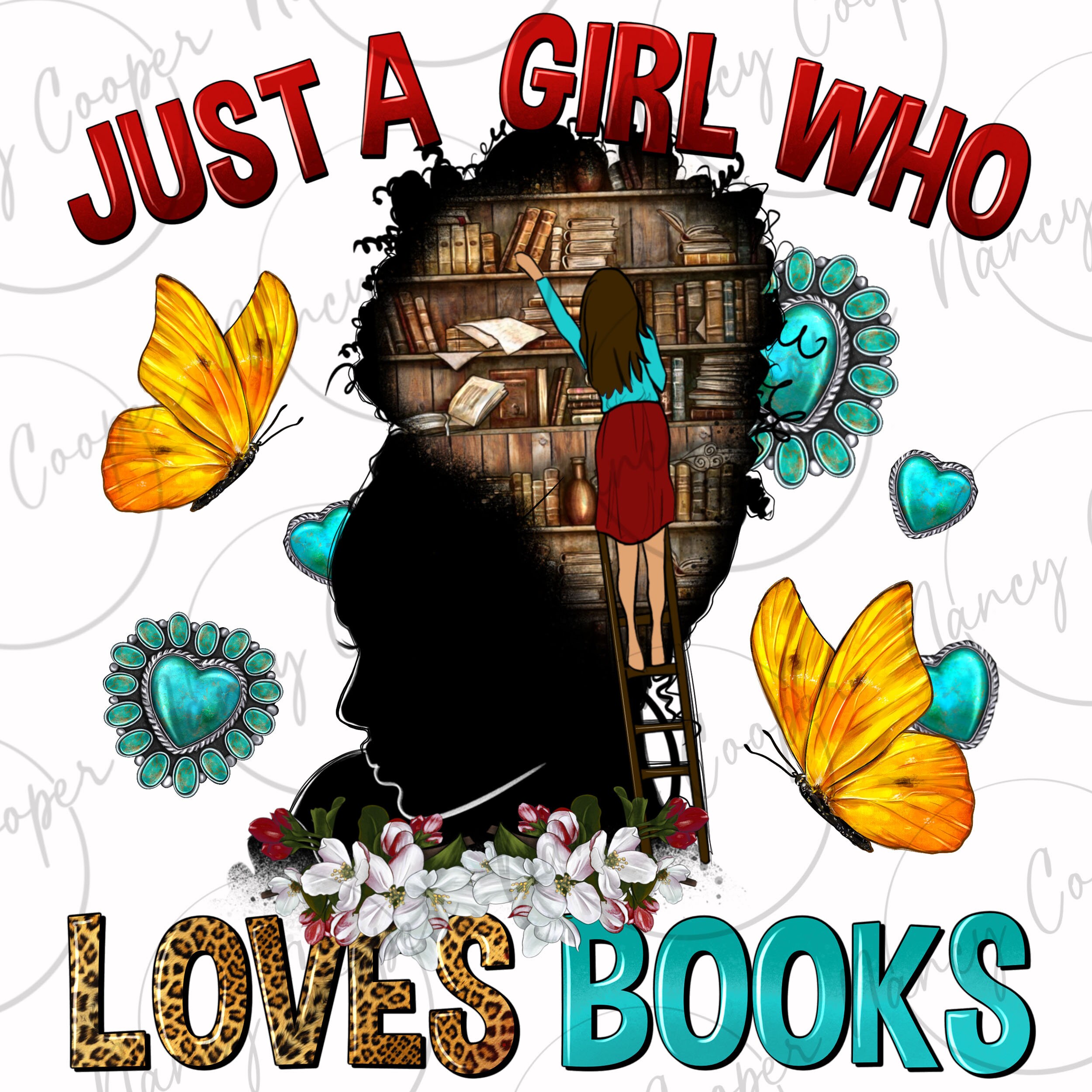 Just a Girl Who Loves Books Png Sublimation Design Download, Book Lover ...