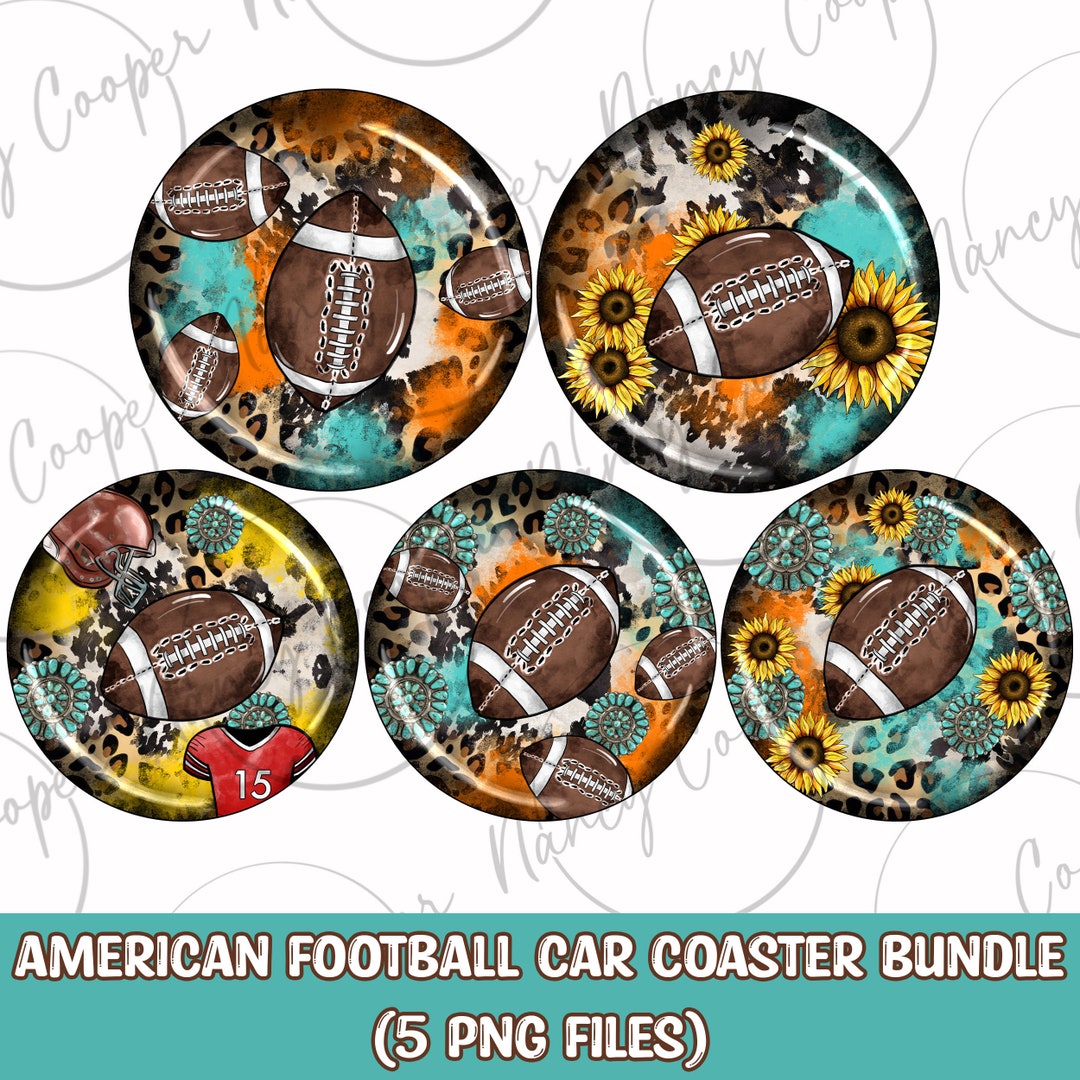 American Football Car Coaster Png Bundle Sublimation Design Download ...