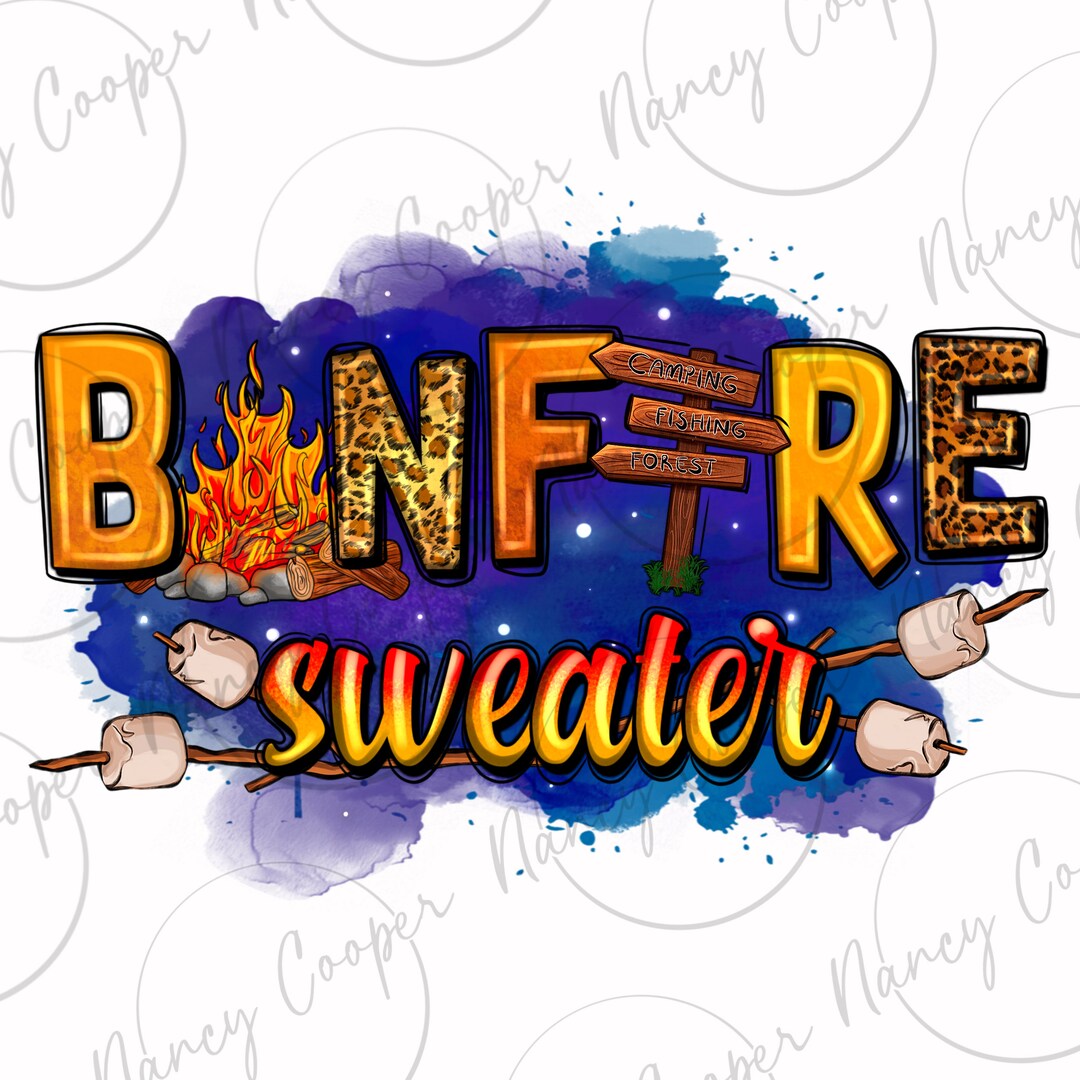 Bonfire Sweater Png Sublimation Design Download,sweater Png,bonfire Png ...