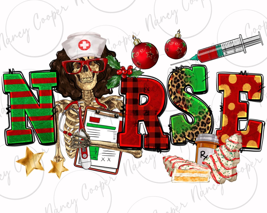 Christmas Nurse Png Sublimation Design Download, Merry Christmas Png ...