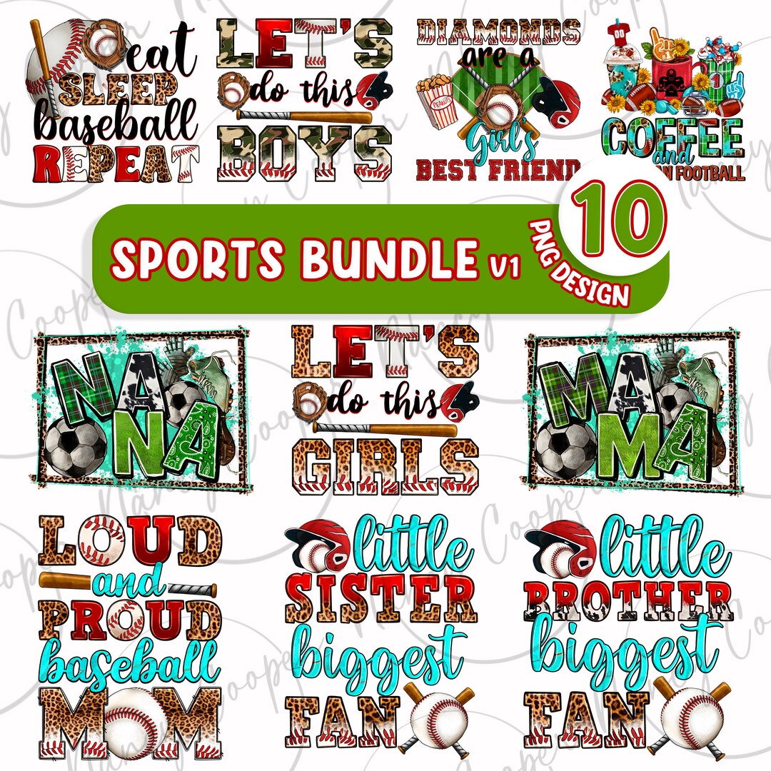 Sports Bundle V1 Png Sublimation Design Download, Game Day Png, Sport ...