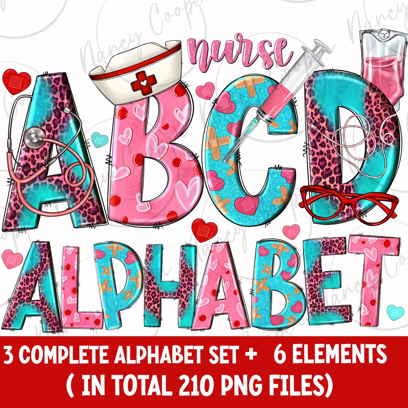 Nurse Alphabet Bundle Png Nurse Png Nurse Doodle Letters - Etsy