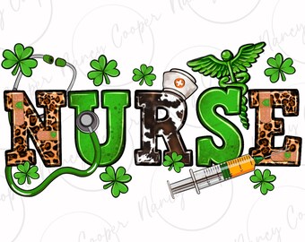 St. Patrick's Day Nurse Png Sublimation Design Download, St. Patrick's ...