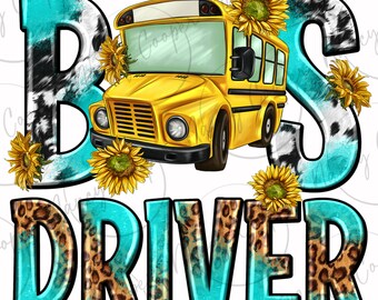 Best Bus Driver Ever Png Sublimation Design Download, Back to School ...