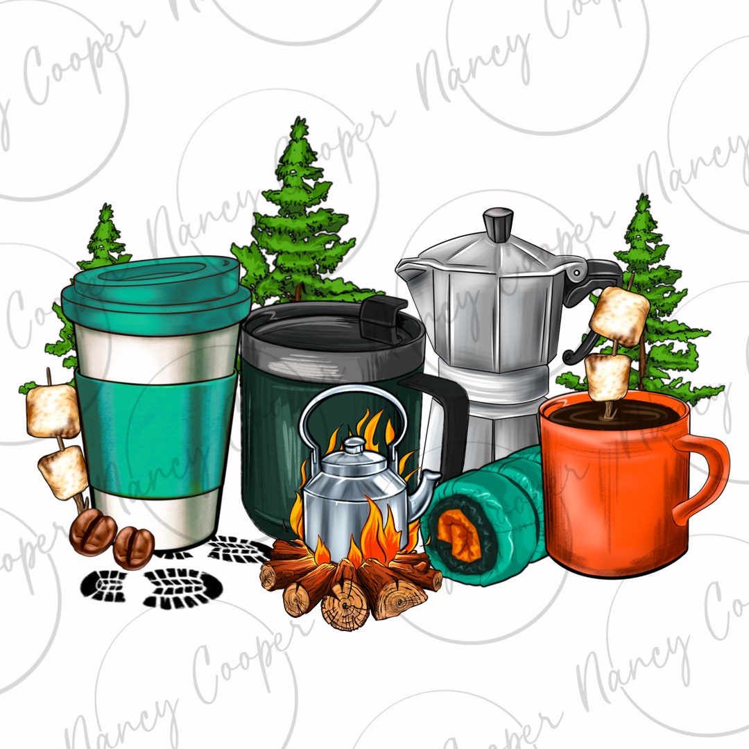Camping Coffee Cups Png Sublimation Design Download, Camping Png, Camp ...