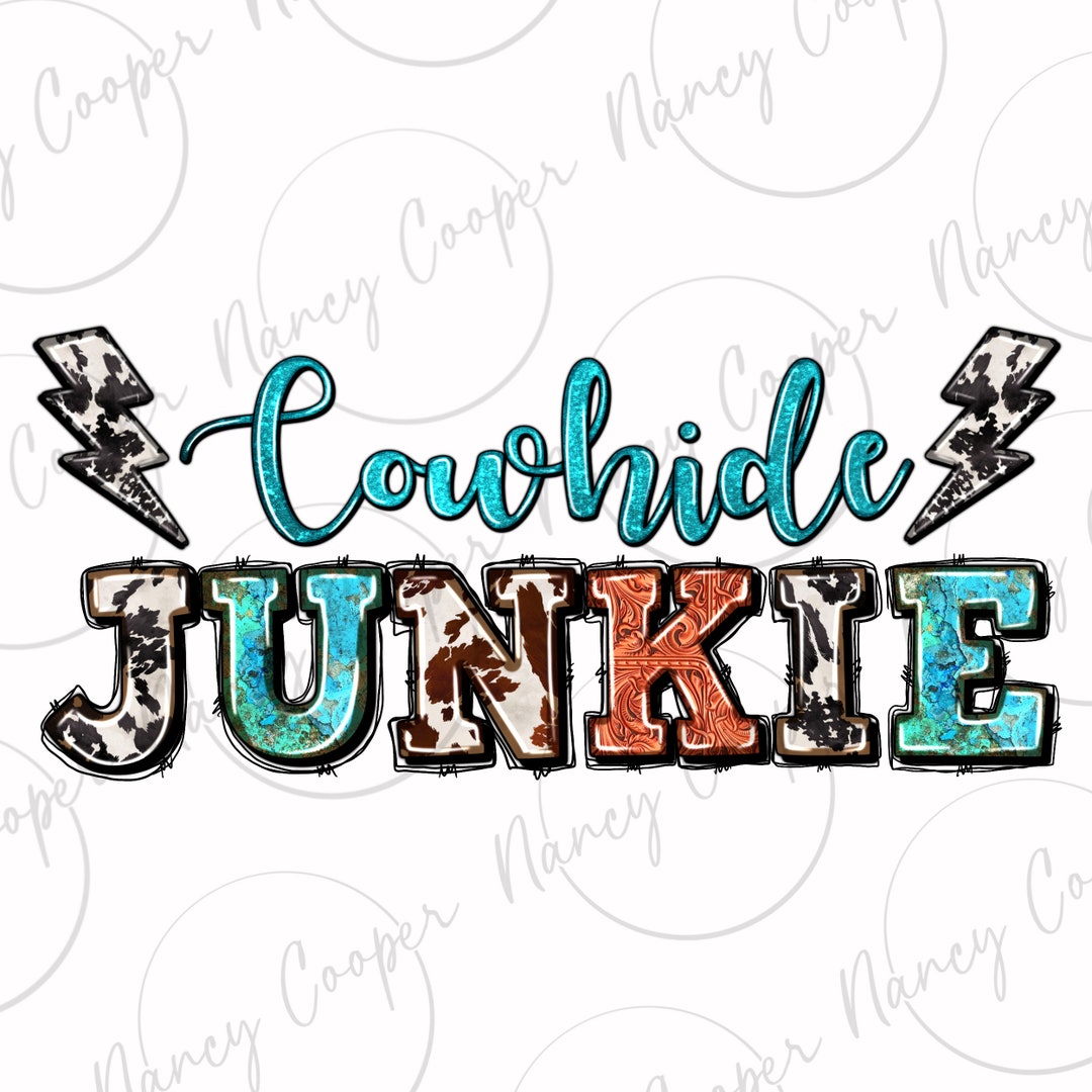 Cowhide Junkie Png Sublimation Design Download, Cowhide Pattern Png ...