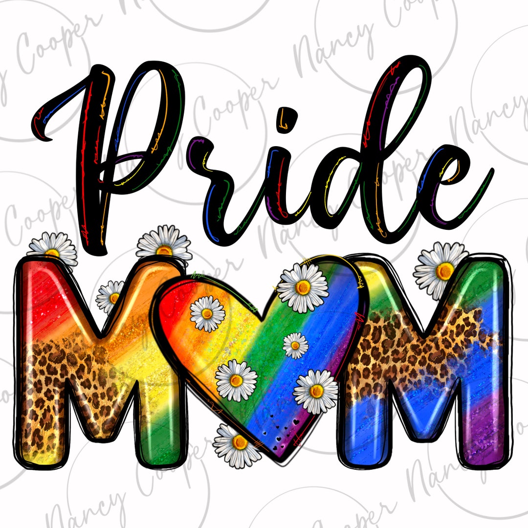 Pride Mom Png Sublimation Design Download, Pride Png, LGBTQ+ Png, Love ...