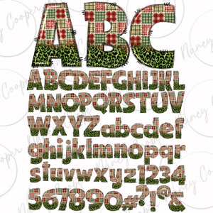 Christmas Alphabet Png Files Bundle, Christmas Doodle Letters Png ...