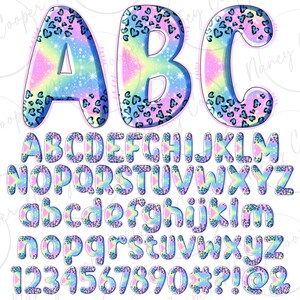 Unicorn Alphabet Bundle Png, Unicorn Png, Unicorn Doodle Letters Png ...
