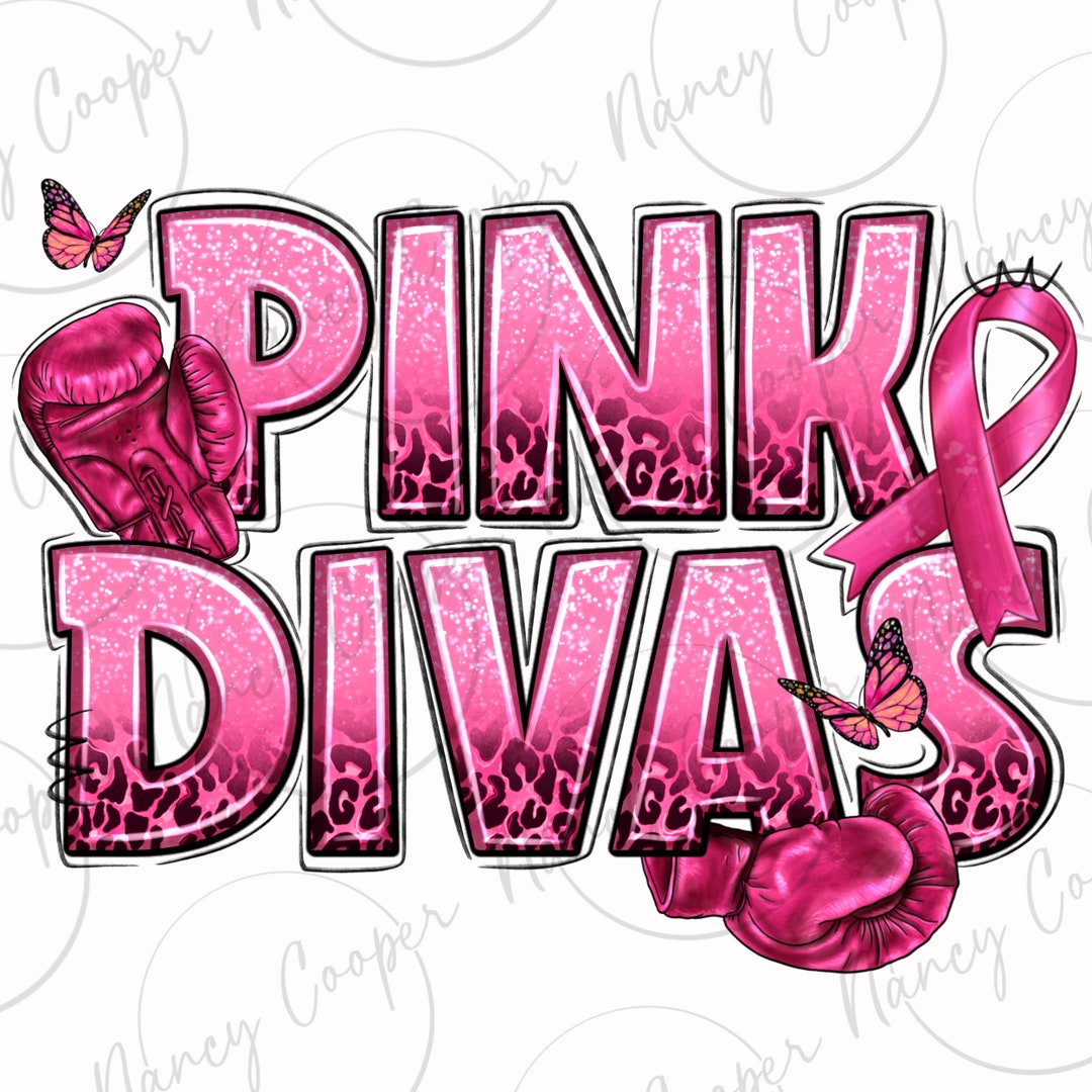 Pink Divas Breast Cancer Png Sublimation Design Download, Breast Cancer ...