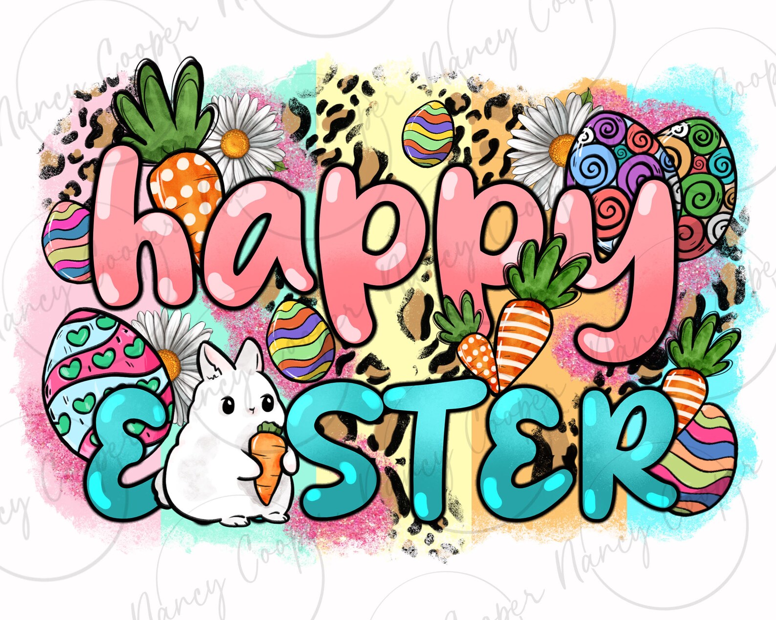 Happy Easter Png Sublimation Design Download, Happy Easter Day Png ...