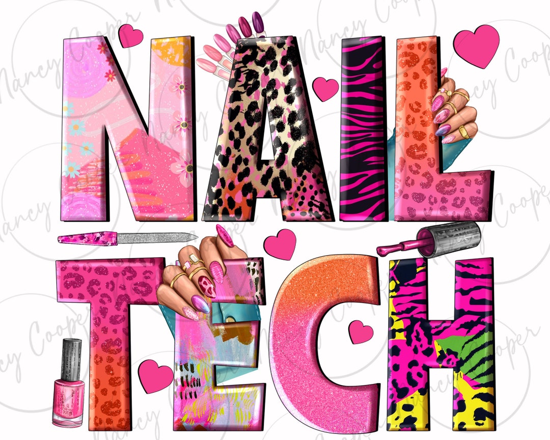Nail Tech Png Sublimation Design Download, Nail Art Png, Nail Boss Png ...