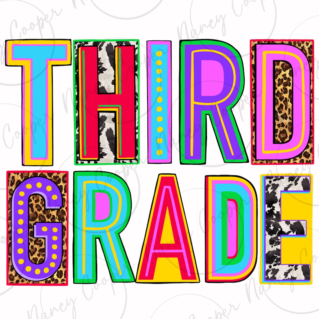 Third Grade Png Sublimation Design Download, 3rd Grade Png, Graduation ...