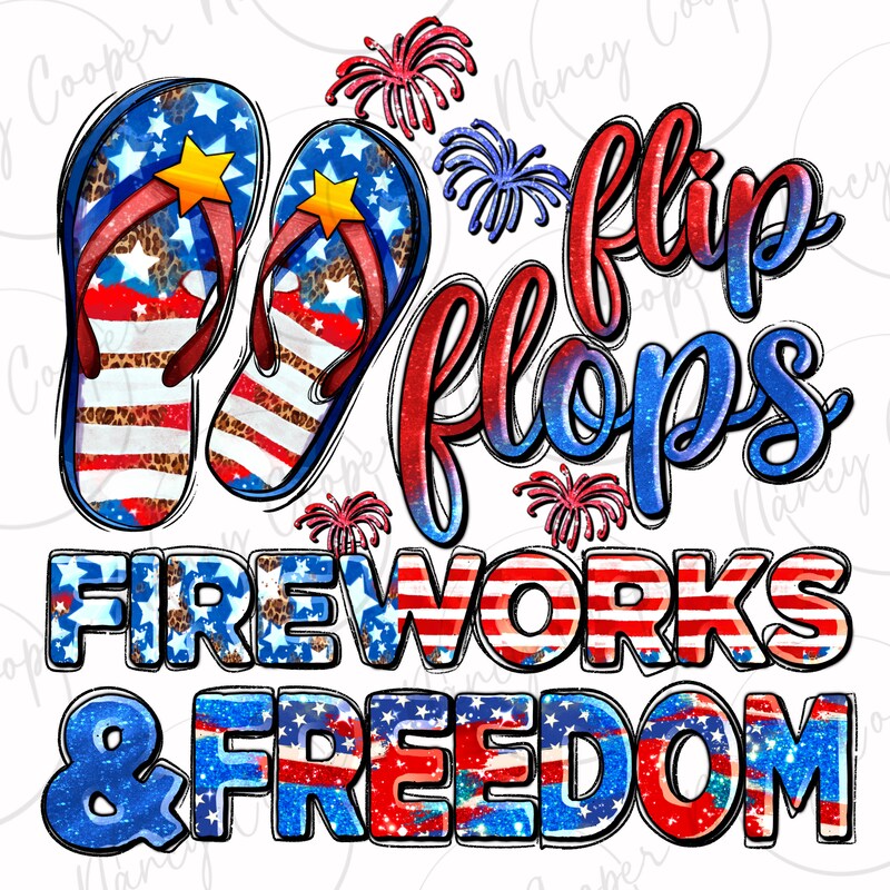 Patriotic Flip Flops - Etsy