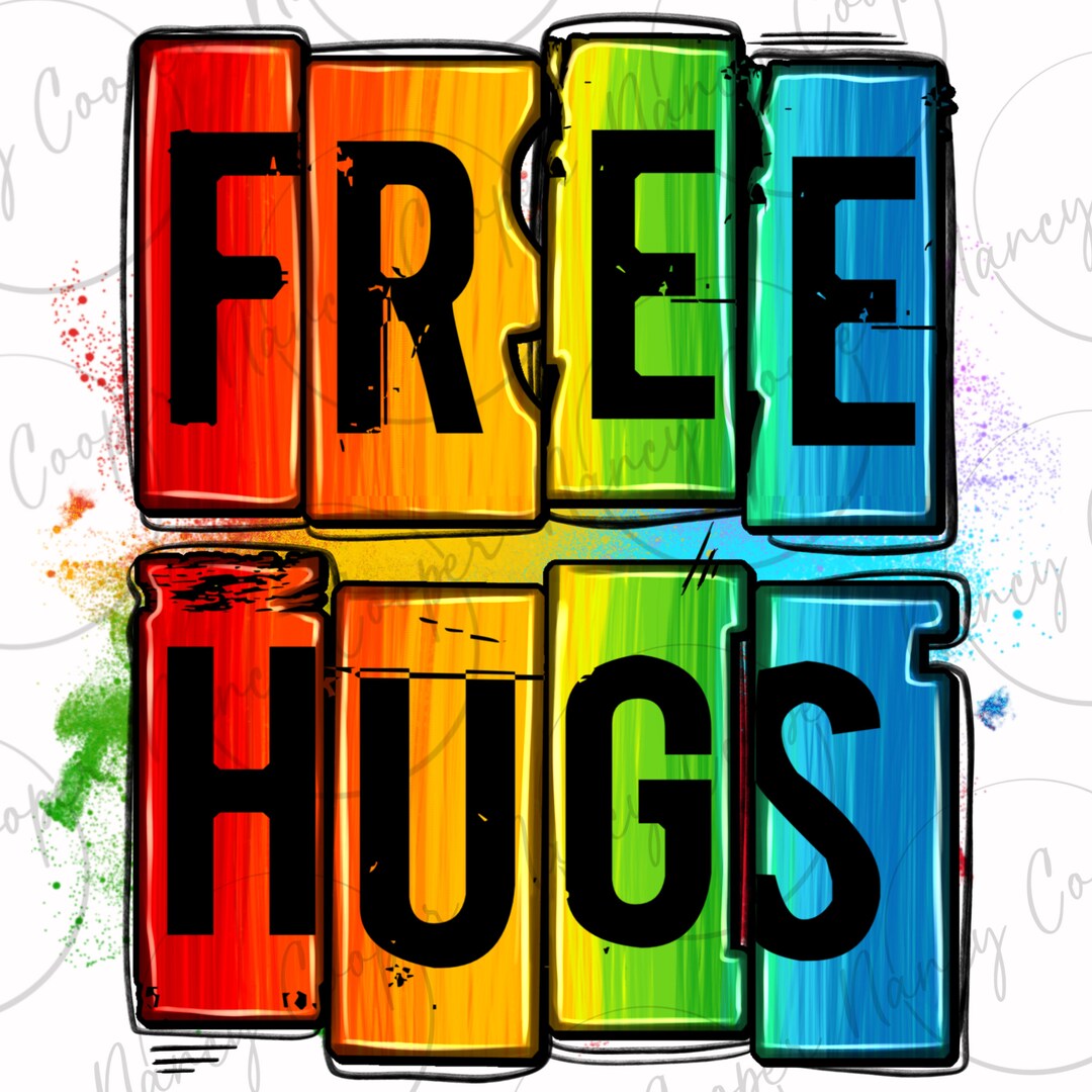 Free Hugs Png Sublimation Design Download, Pride Png, LGBTQ+ Png, Love ...